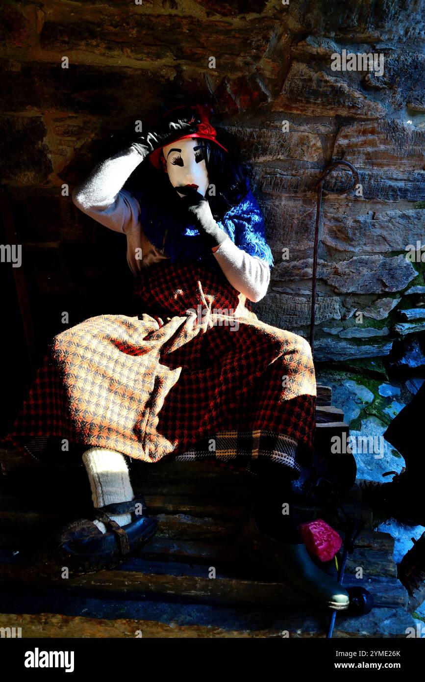 Traditional masquerade of Reises of Valledor valley, Allende, Asturias ...