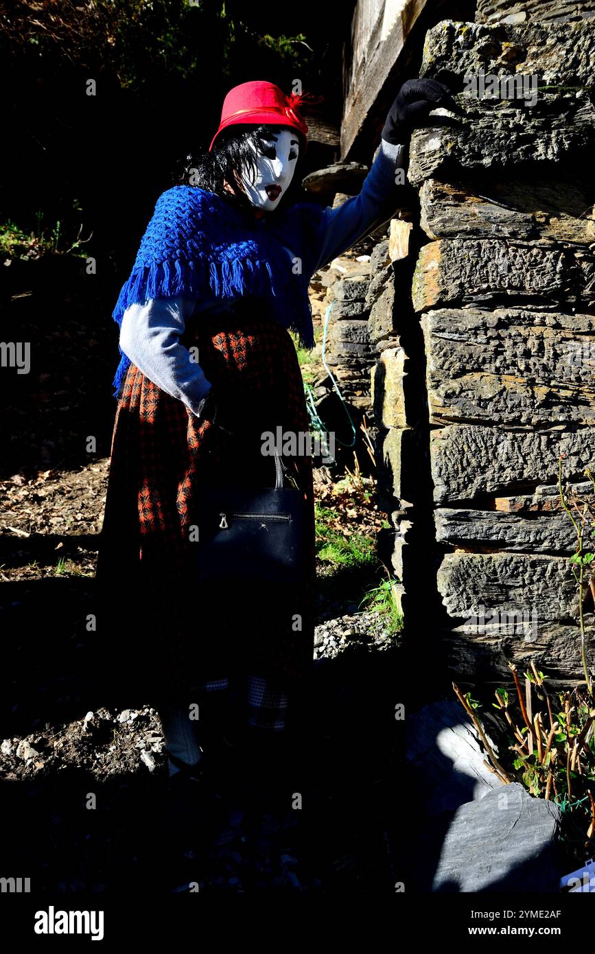 Traditional masquerade of Reises of Valledor valley, Allende, Asturias ...