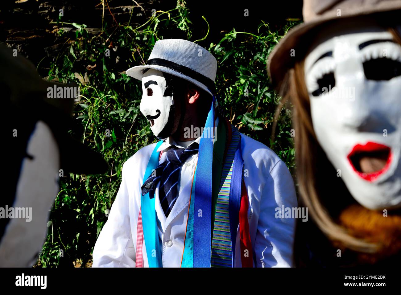 Traditional masquerade of Reises of Valledor valley, Allende, Asturias ...