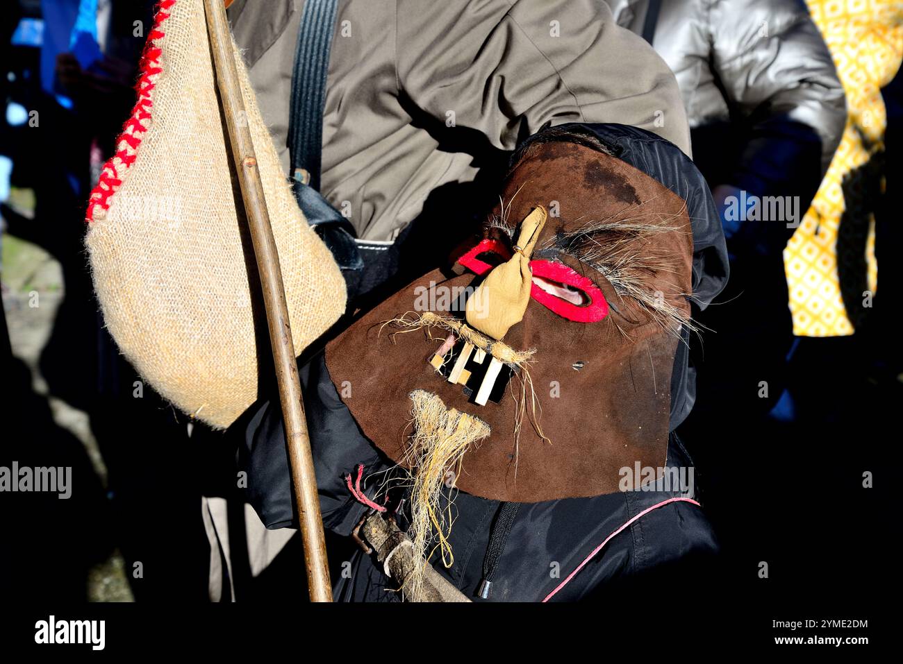 Traditional masquerade of Reises of Valledor valley, Allende, Asturias ...