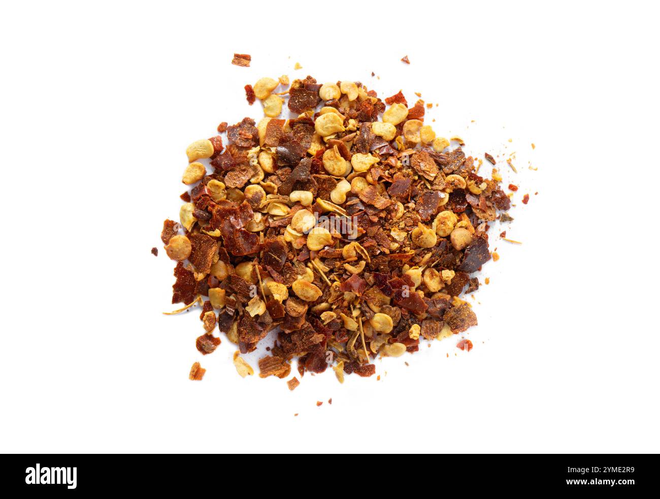 Homemade powdered dried red chili powder flakes. Asian food seasoning ...