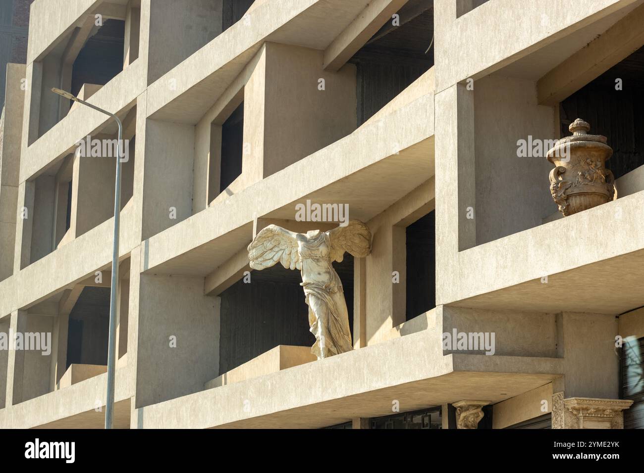 Statues in the windows of an abandoned house in Cairo, Egypt Stock Photo - Alamy