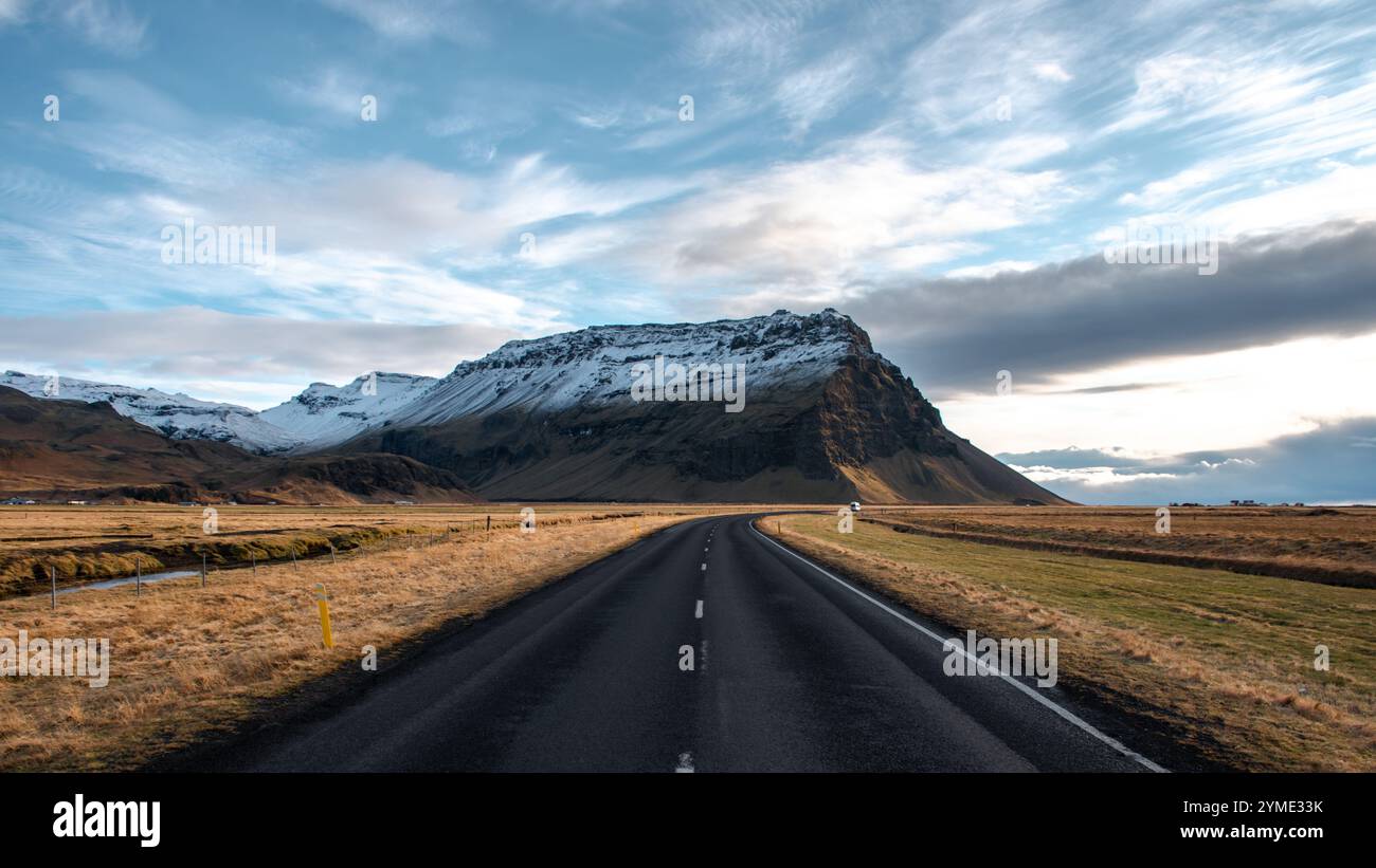 Landscapes around Iceland driving the ring road. Winter time Stock ...