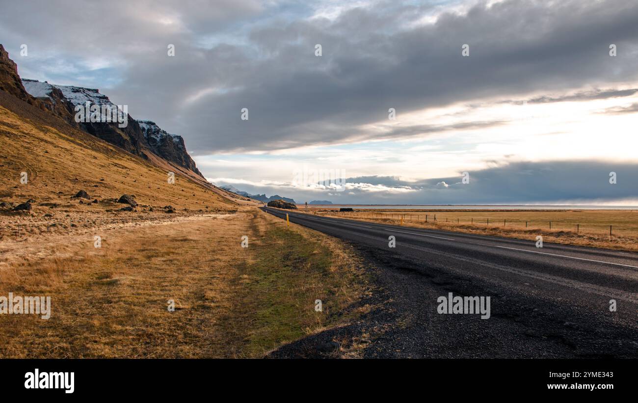 Landscapes around Iceland driving the ring road. Winter time Stock ...