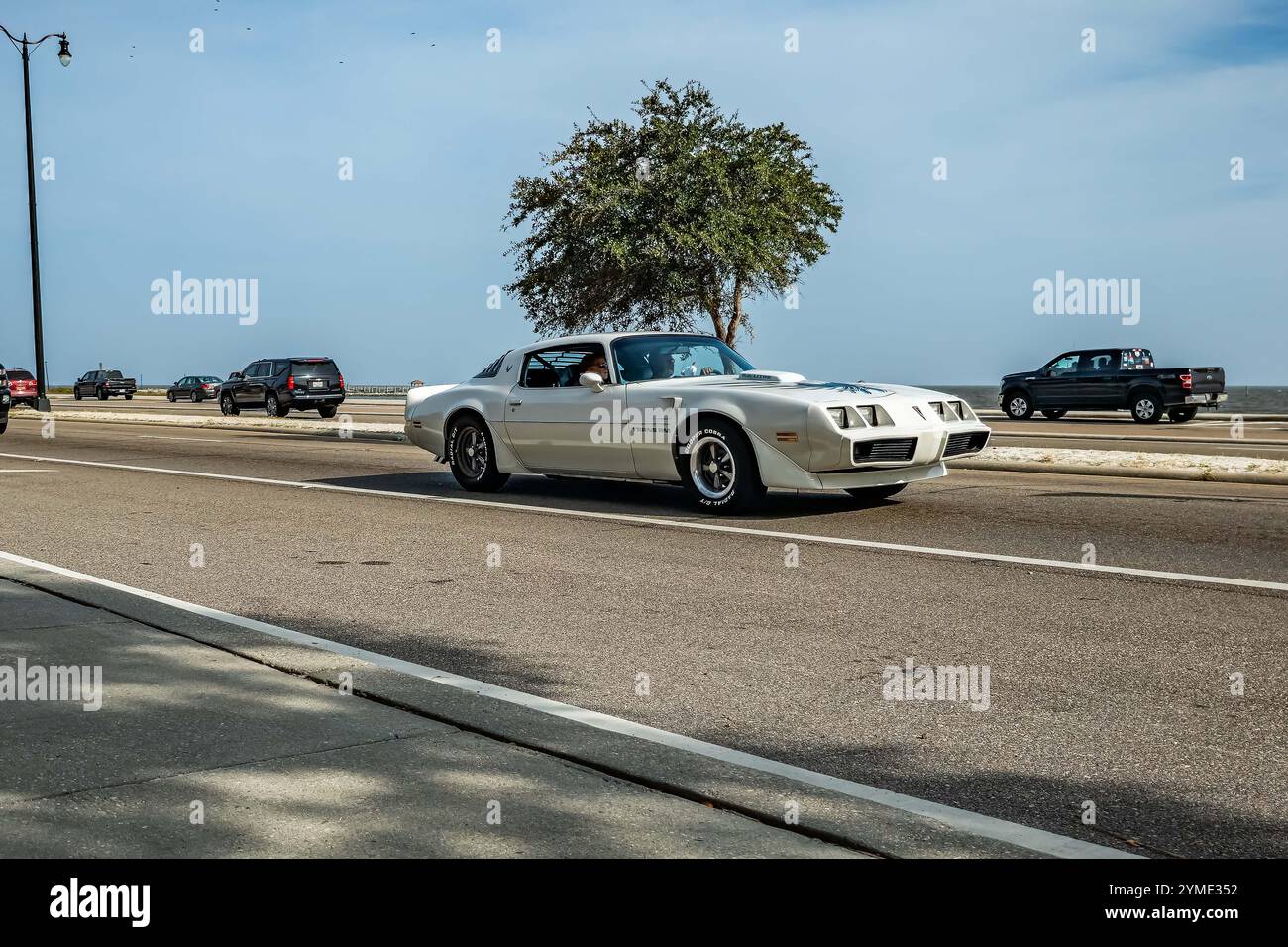 Gulfport, MS - October 04, 2023: Wide angle front corner view of a 1979 ...