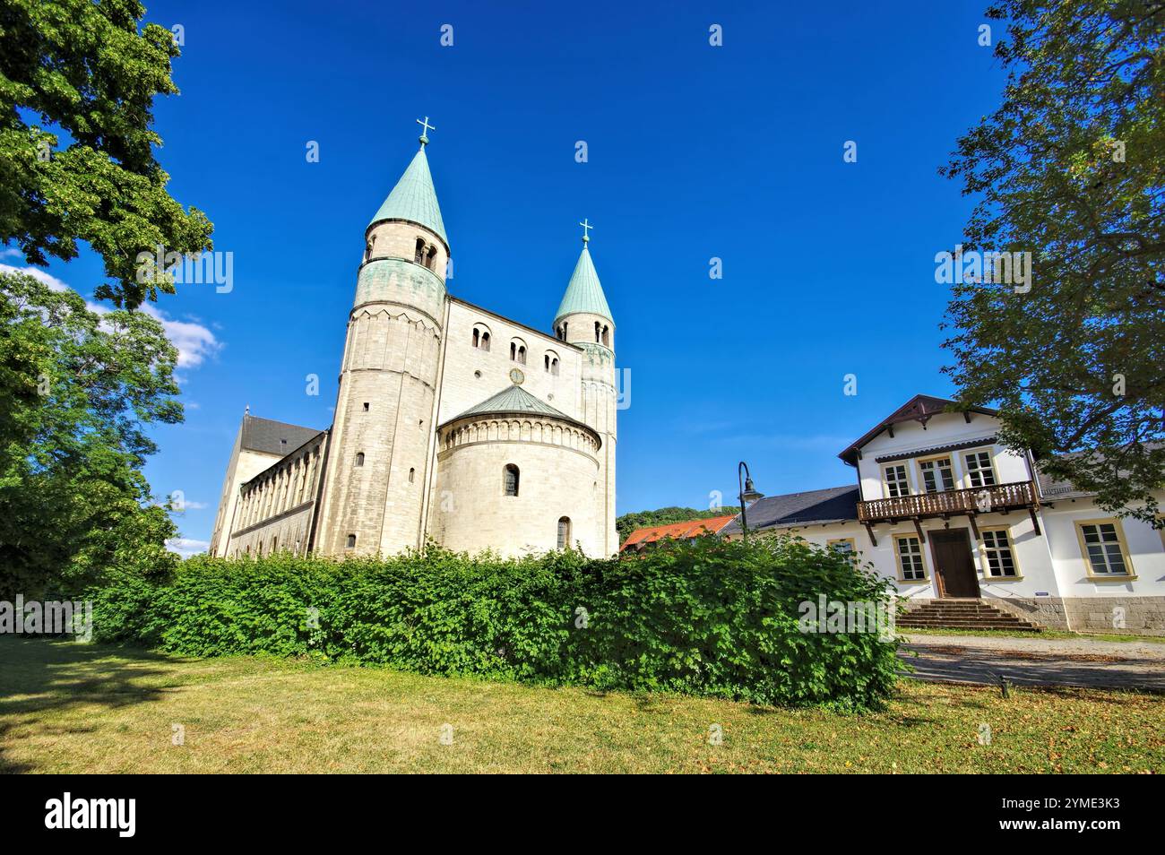 the romanesque church of St. Cyriakus in Gernrode, Quedlinburg Stock ...