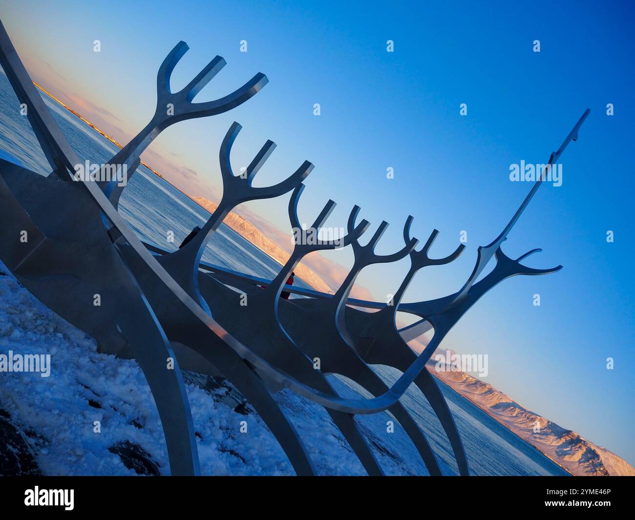 Iceland reyklavik winter city landscape Hallgrimskirja church Stock Photo - Alamy