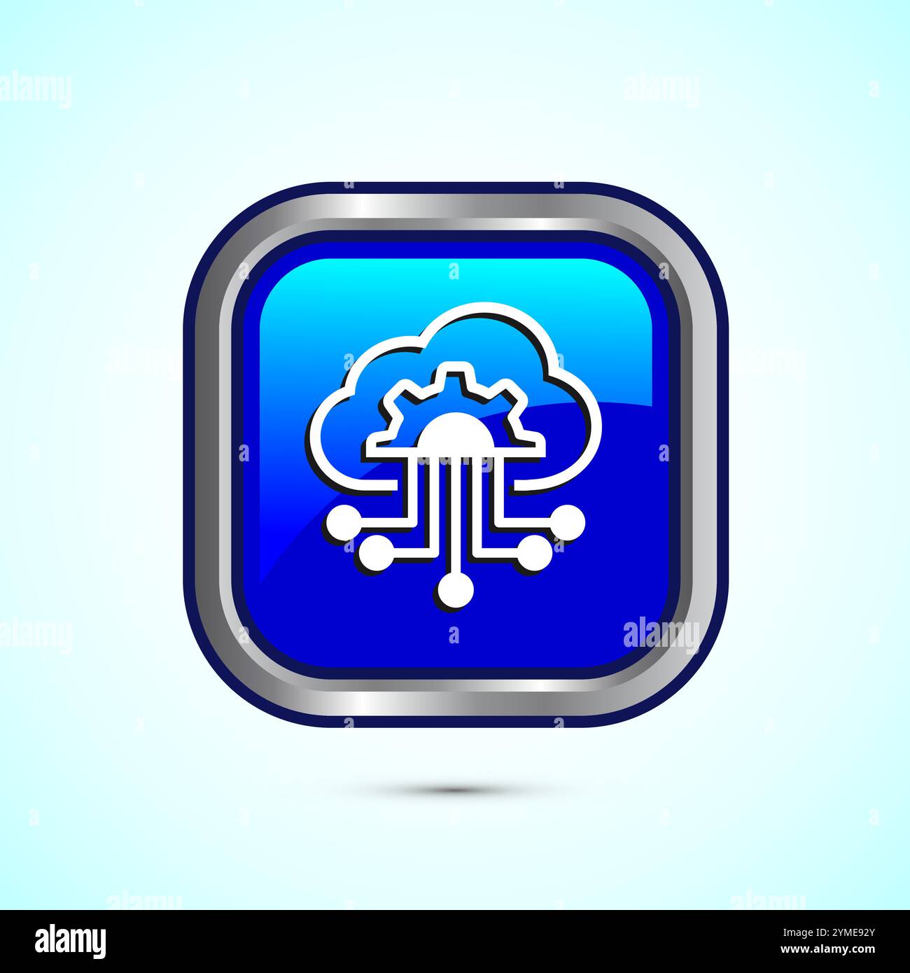 Cloud computing icon design illustration. Data storage and tech icon ...