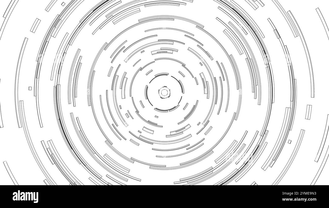 3D circular pattern. Style wireframe model Stock Vector Image & Art - Alamy