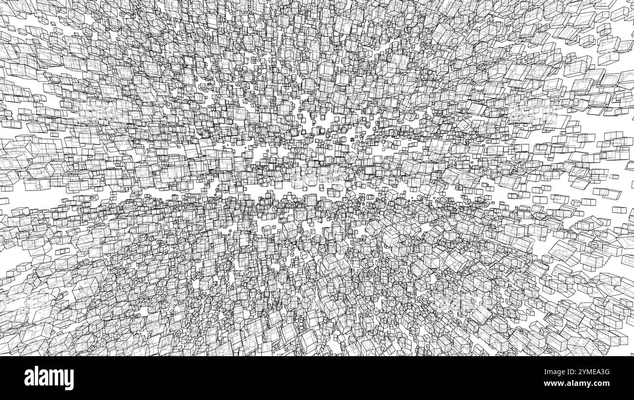 Wireframe Boxes. Sketch style Stock Vector Image & Art - Alamy