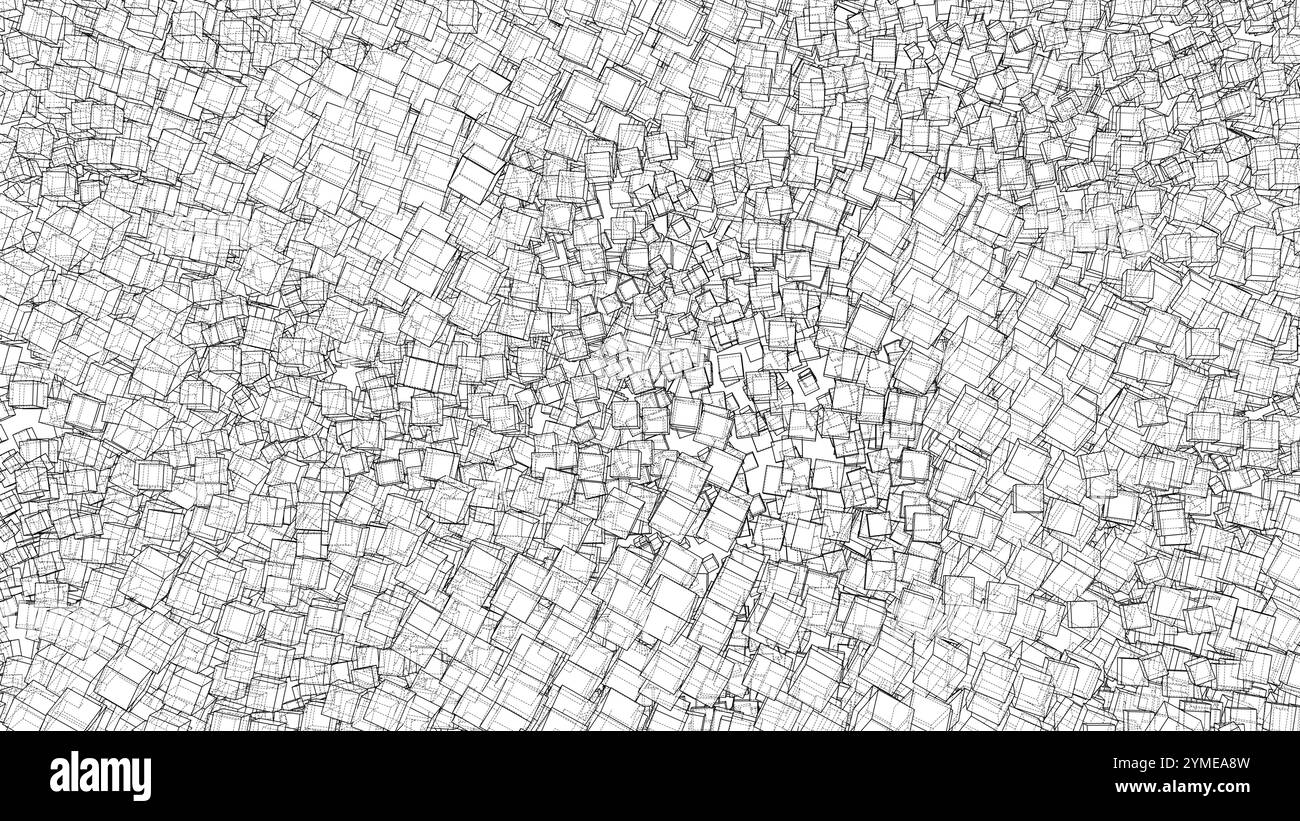 Wireframe Boxes. Sketch style Stock Vector Image & Art - Alamy