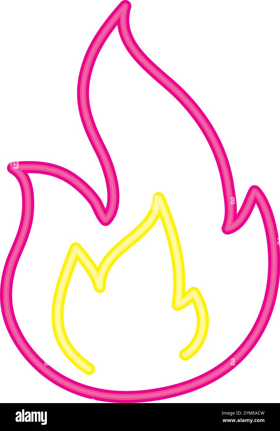 neon burning fire flame Stock Vector Image & Art - Alamy