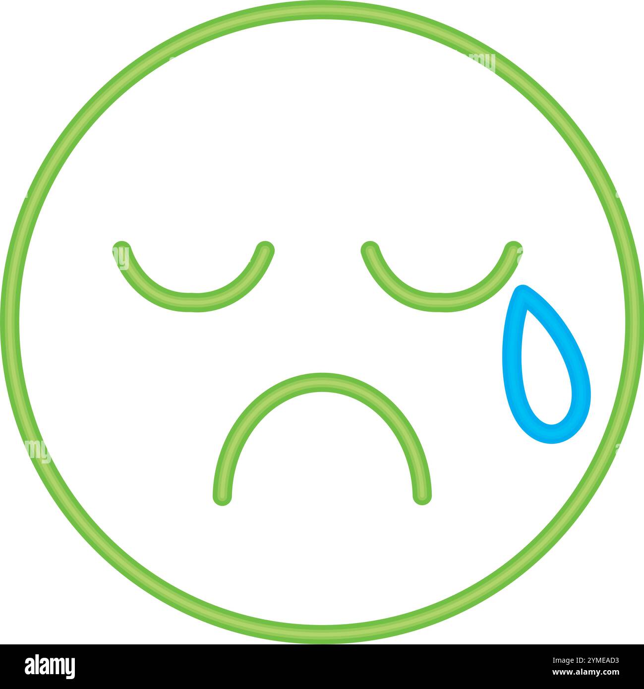 neon emoji cry expression Stock Vector Image & Art - Alamy