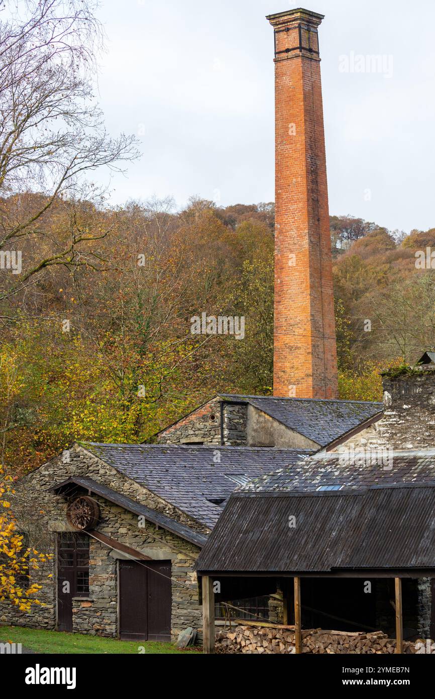 Exterior of Stott Park Bobbin Mill working museum in Lake District ...