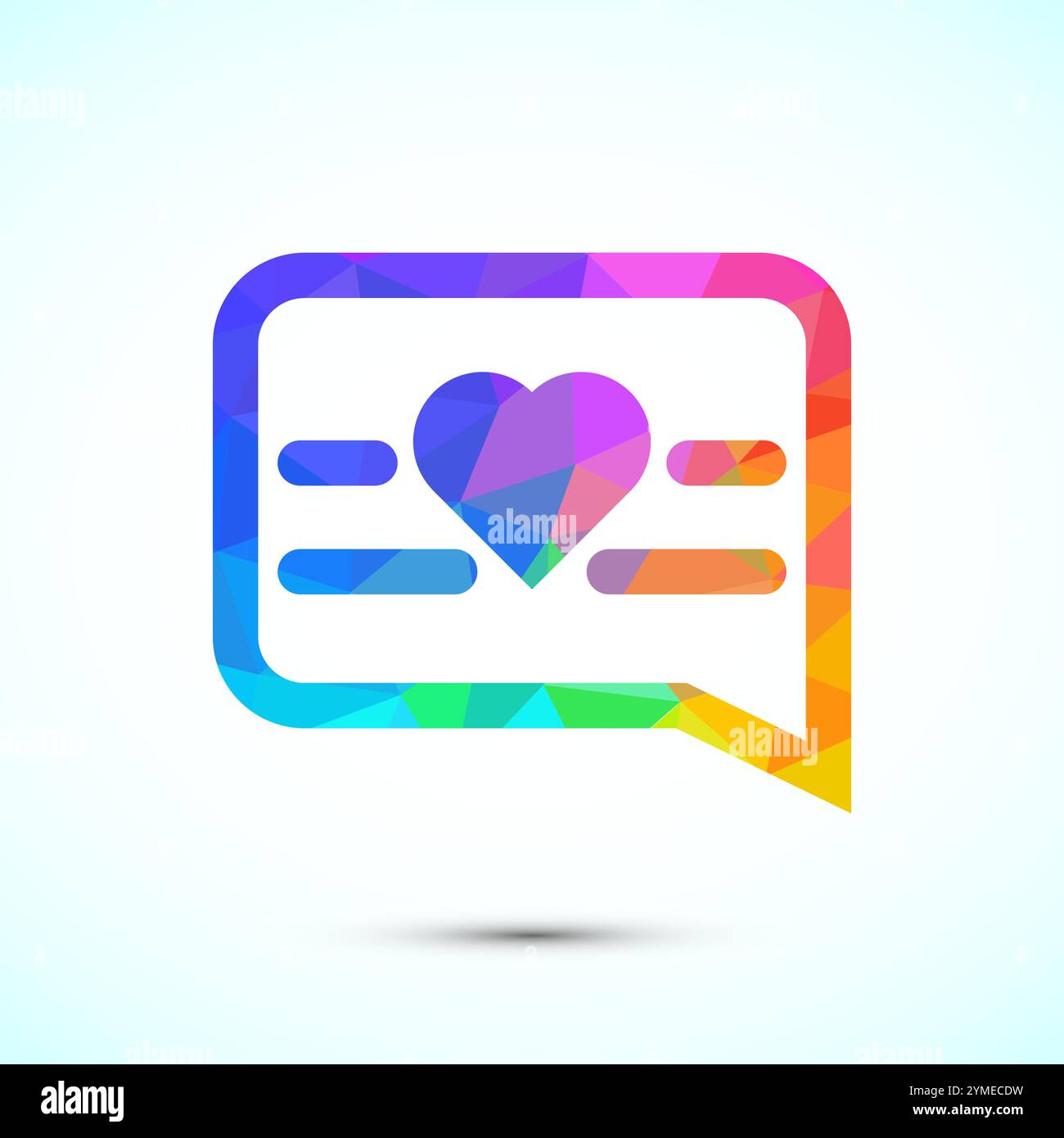 Testimonial icon, Quote icon, Quotation mark sign low poly style Stock ...