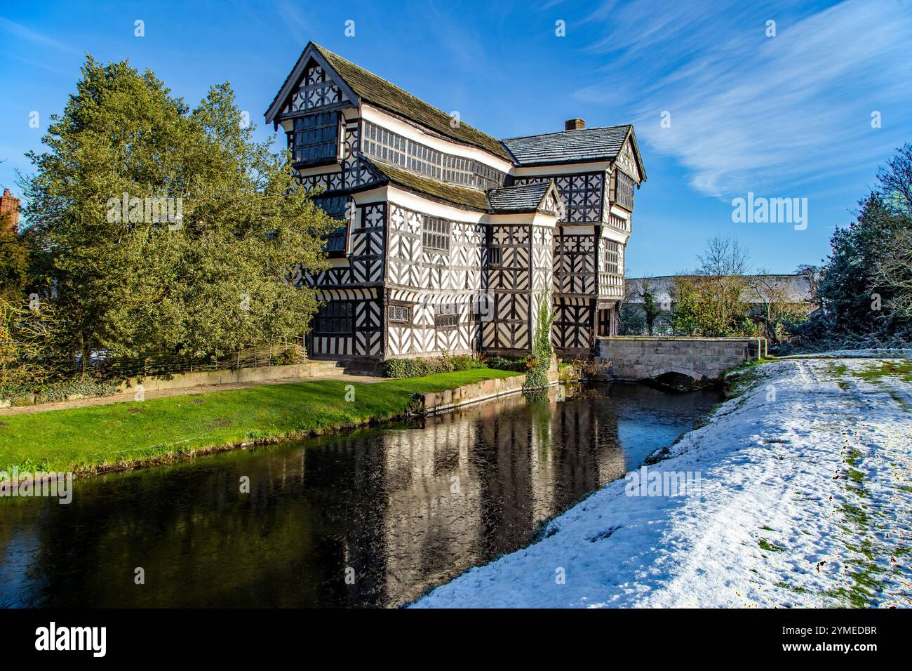 Little Moreton Hall a Tudor manor house near Congleton Cheshire England ...