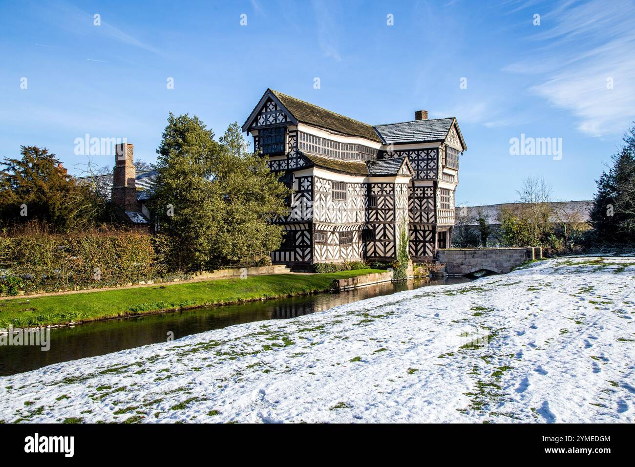 Little Moreton Hall a Tudor manor house near Congleton Cheshire England ...
