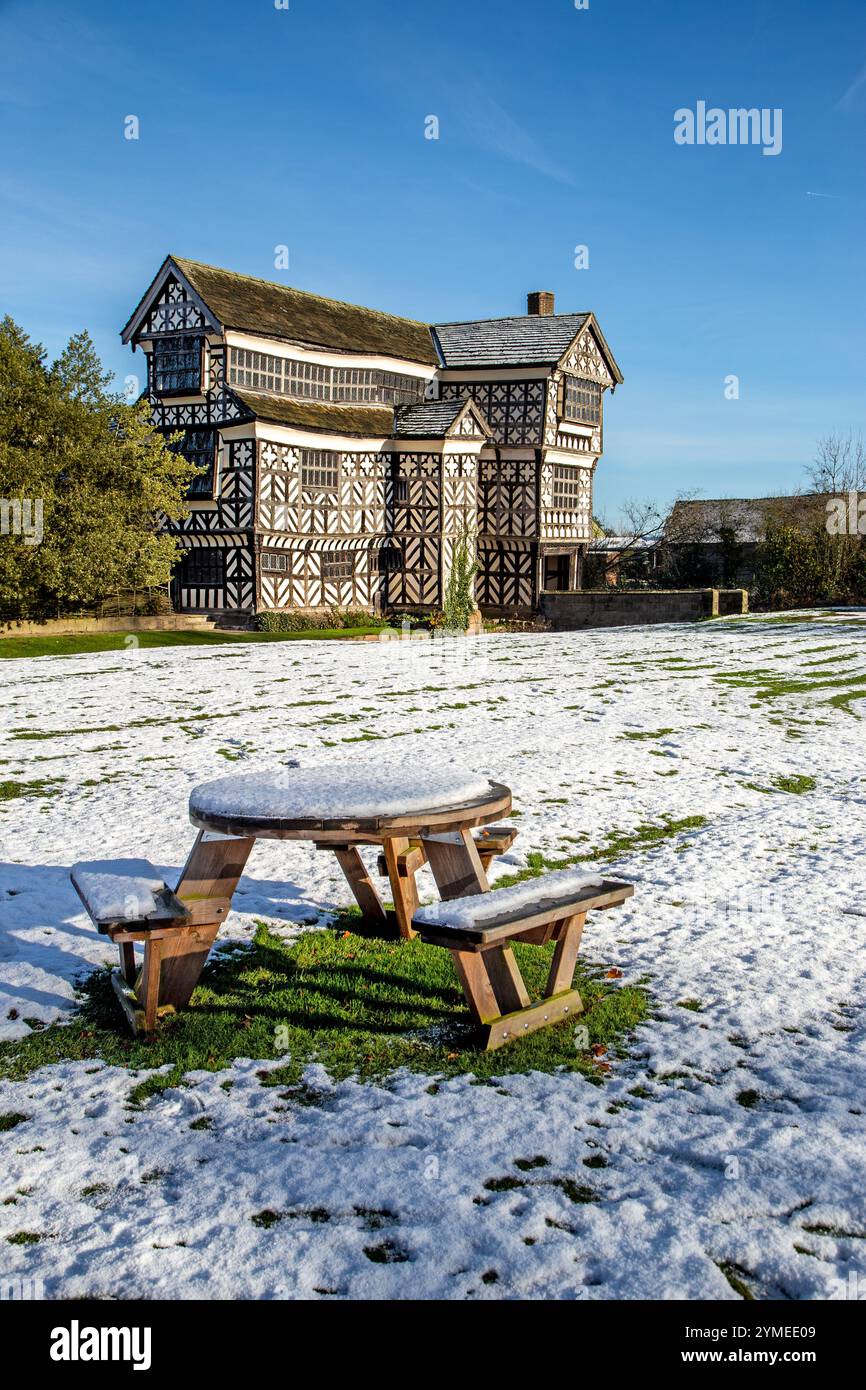 Little Moreton Hall a Tudor manor house near Congleton Cheshire England ...