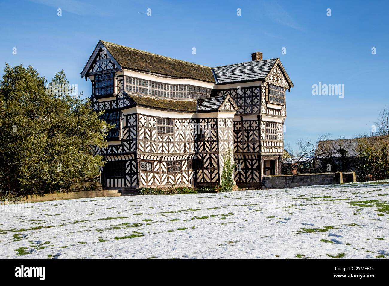 Little Moreton Hall a Tudor manor house near Congleton Cheshire England ...