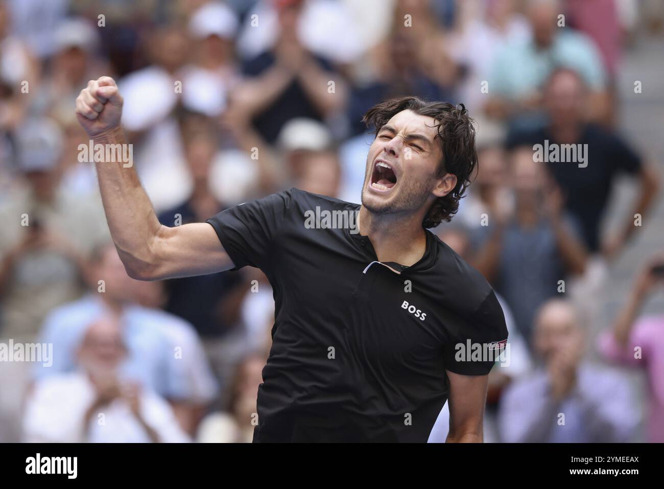 Tennis player Taylor Fritz celebrates at the US Open 2024 Championships ...
