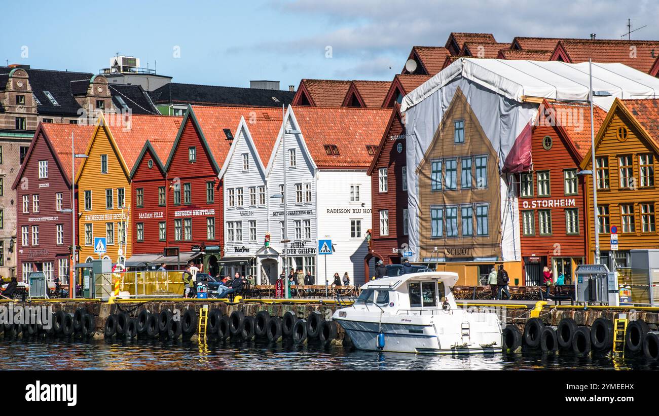 Landscapes of the city of Bergen, Norway. Daylight Stock Photo - Alamy