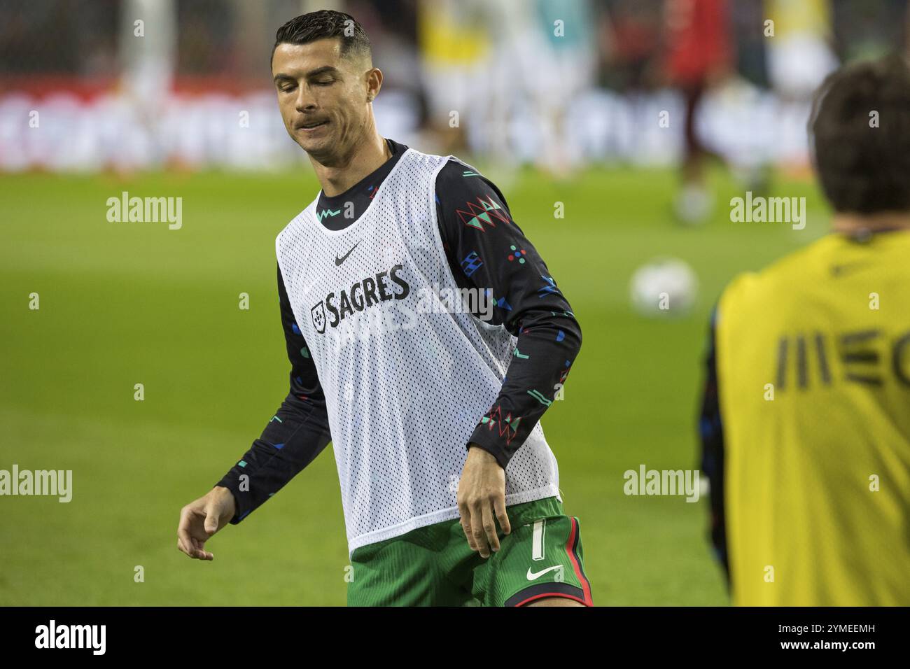 Football match, Cristiano RONALDO CR7 Portugal looking down with ...