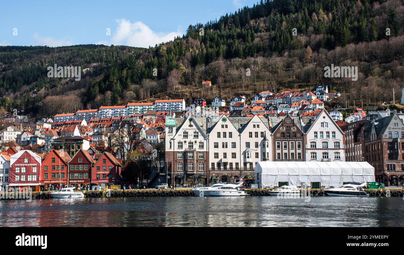 Landscapes of the city of Bergen, Norway. Daylight Stock Photo - Alamy