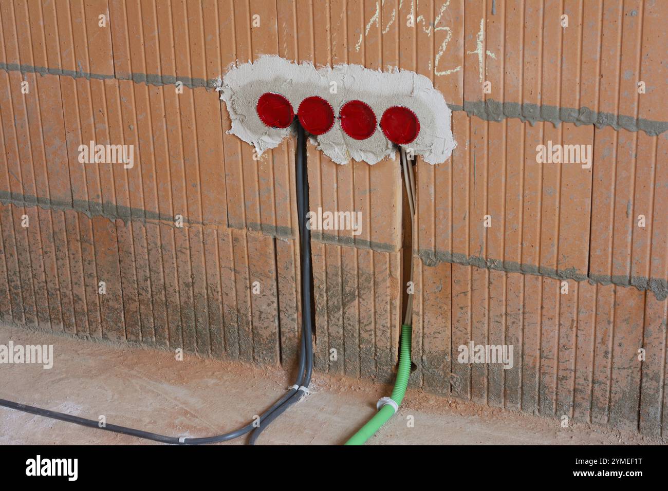 Electrical installation in new build homes Stock Photo - Alamy
