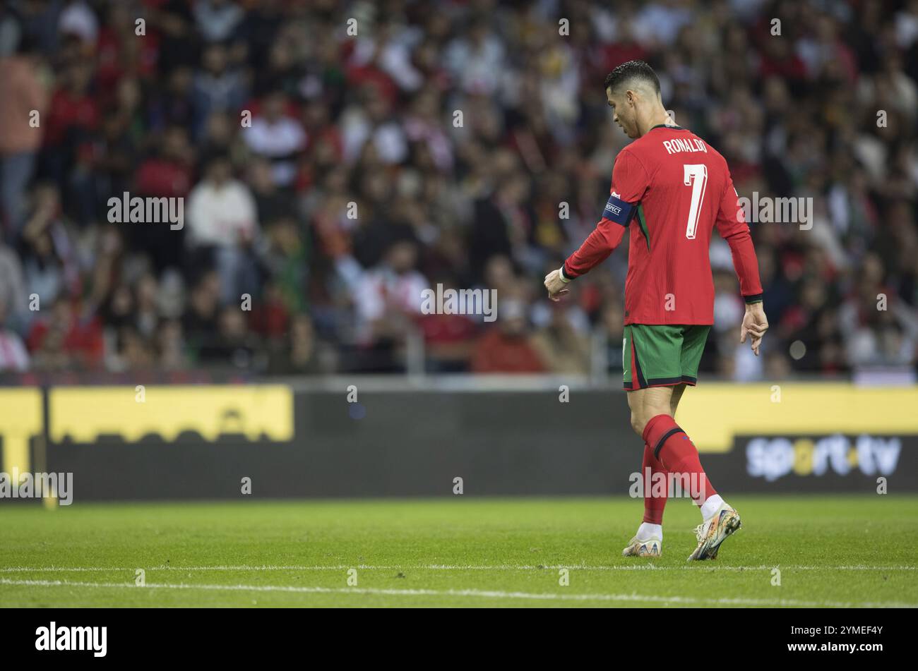 Football match, Captain Cristiano RONALDO CR7 Portugal walking to the ...