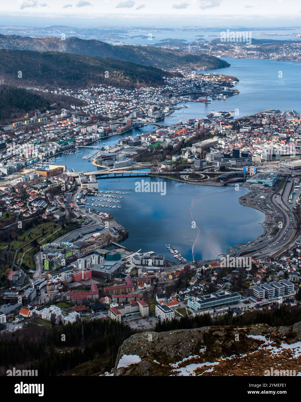 Landscapes of the city of Bergen, Norway. Daylight Stock Photo - Alamy