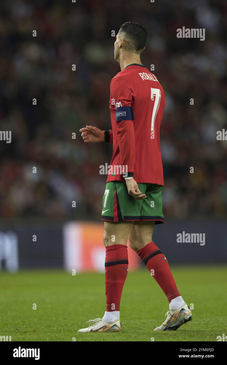 Football match, captain Cristiano RONALDO CR7 Portugal looking left ...