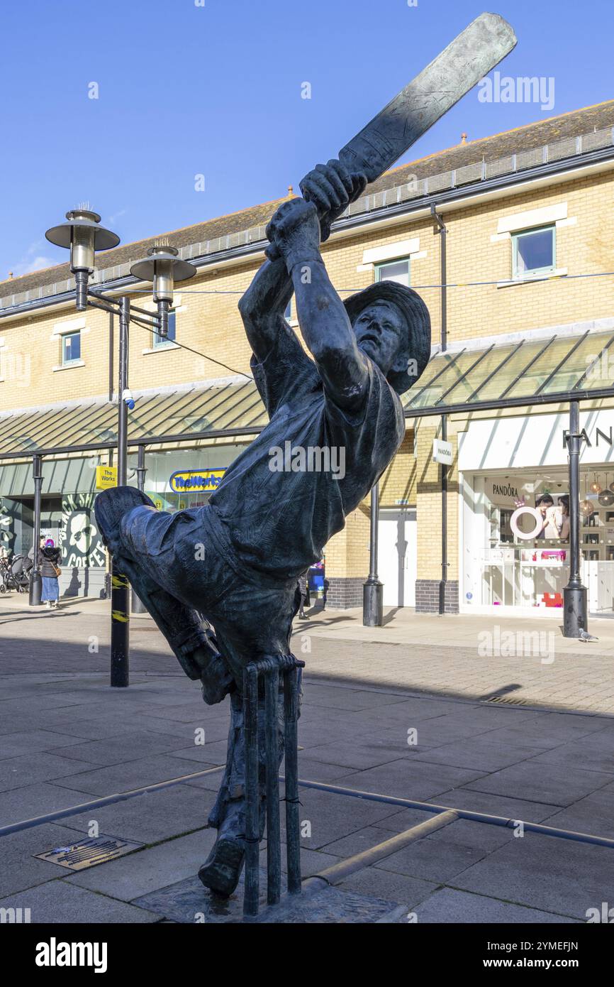 Hastings, East Sussex, UK, February 12. View of the Spirit of Cricket ...