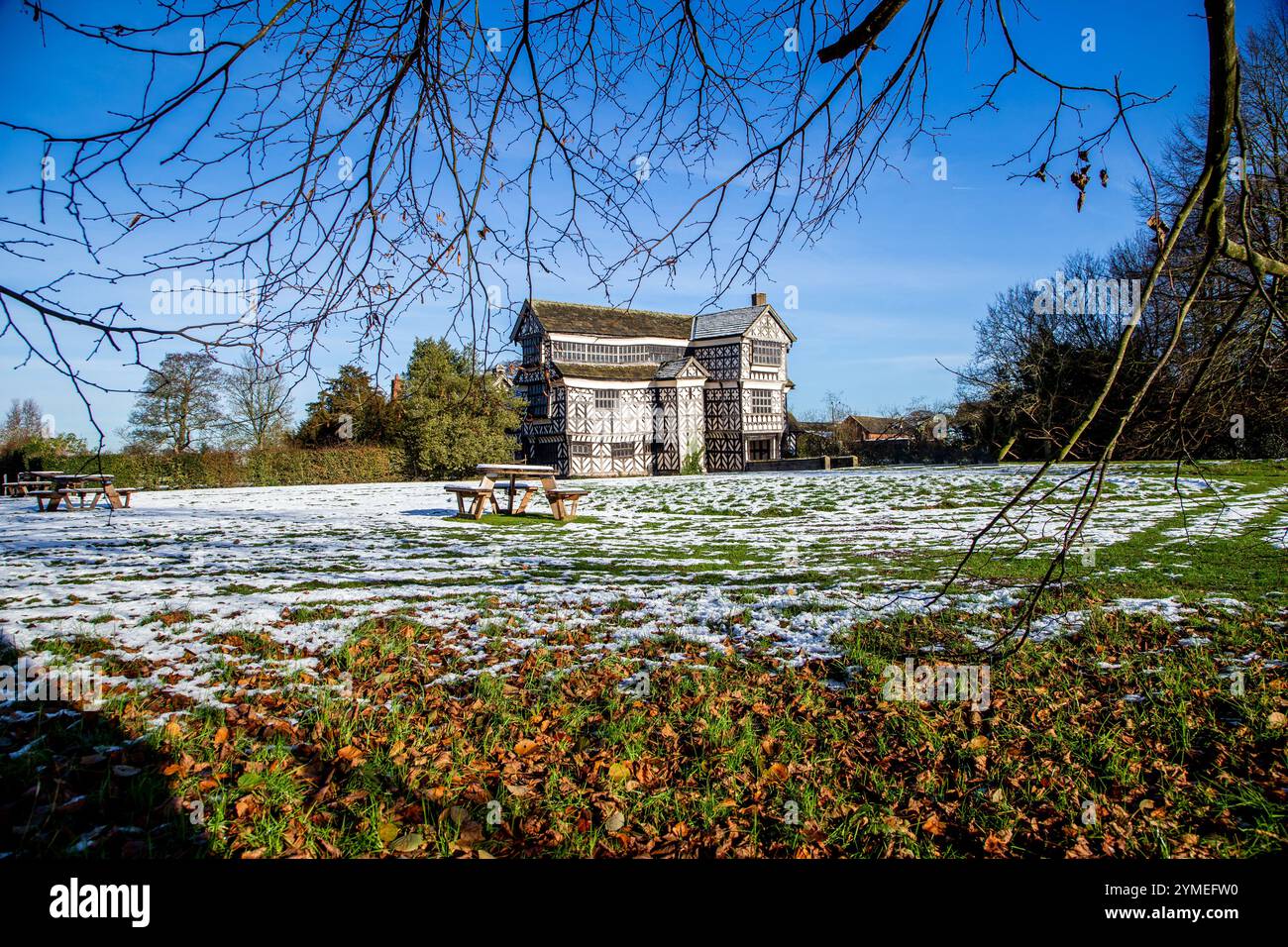 Little Moreton Hall a Tudor manor house near Congleton Cheshire England ...