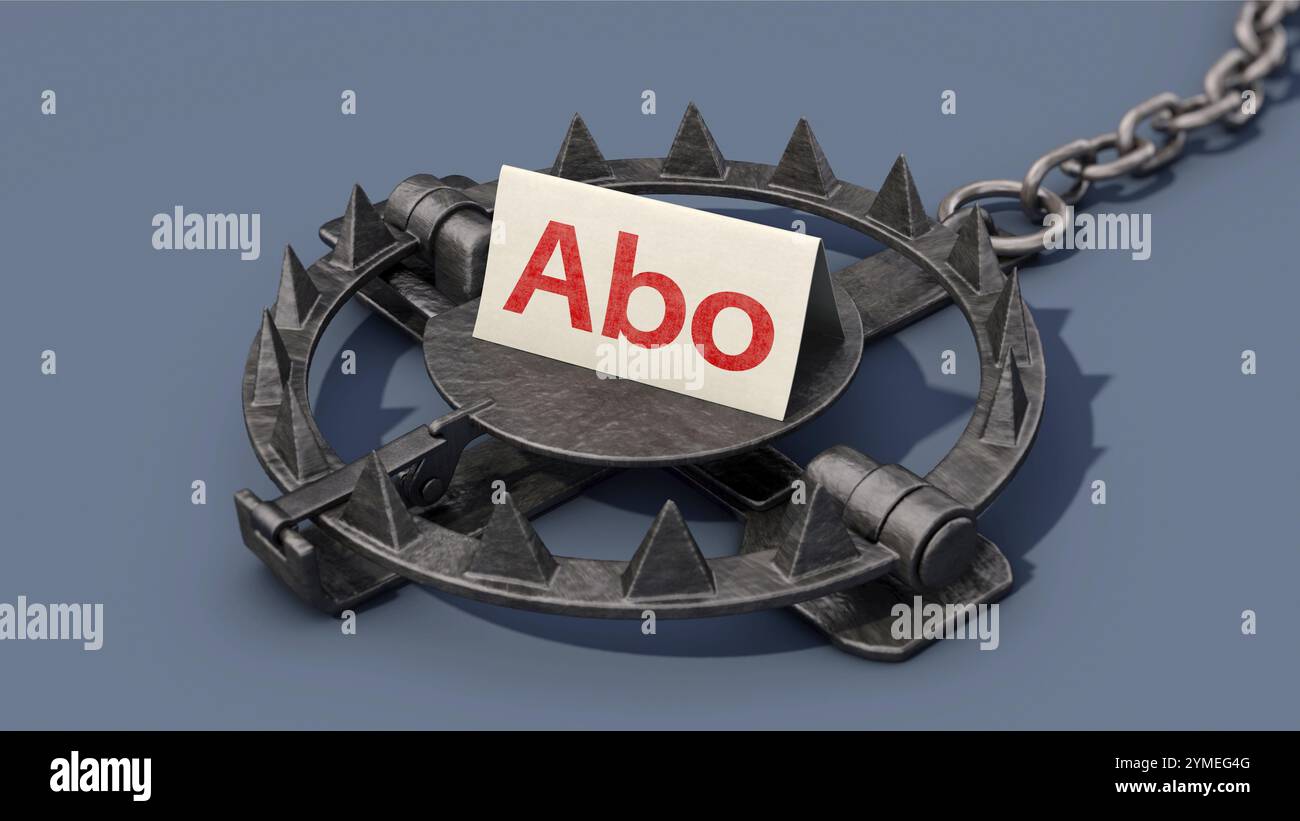 Symbolic image on the subject of subscription traps Stock Photo - Alamy
