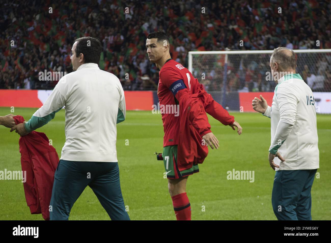 Football match, Cristiano RONALDO CR7 Portugal centre has his official ...