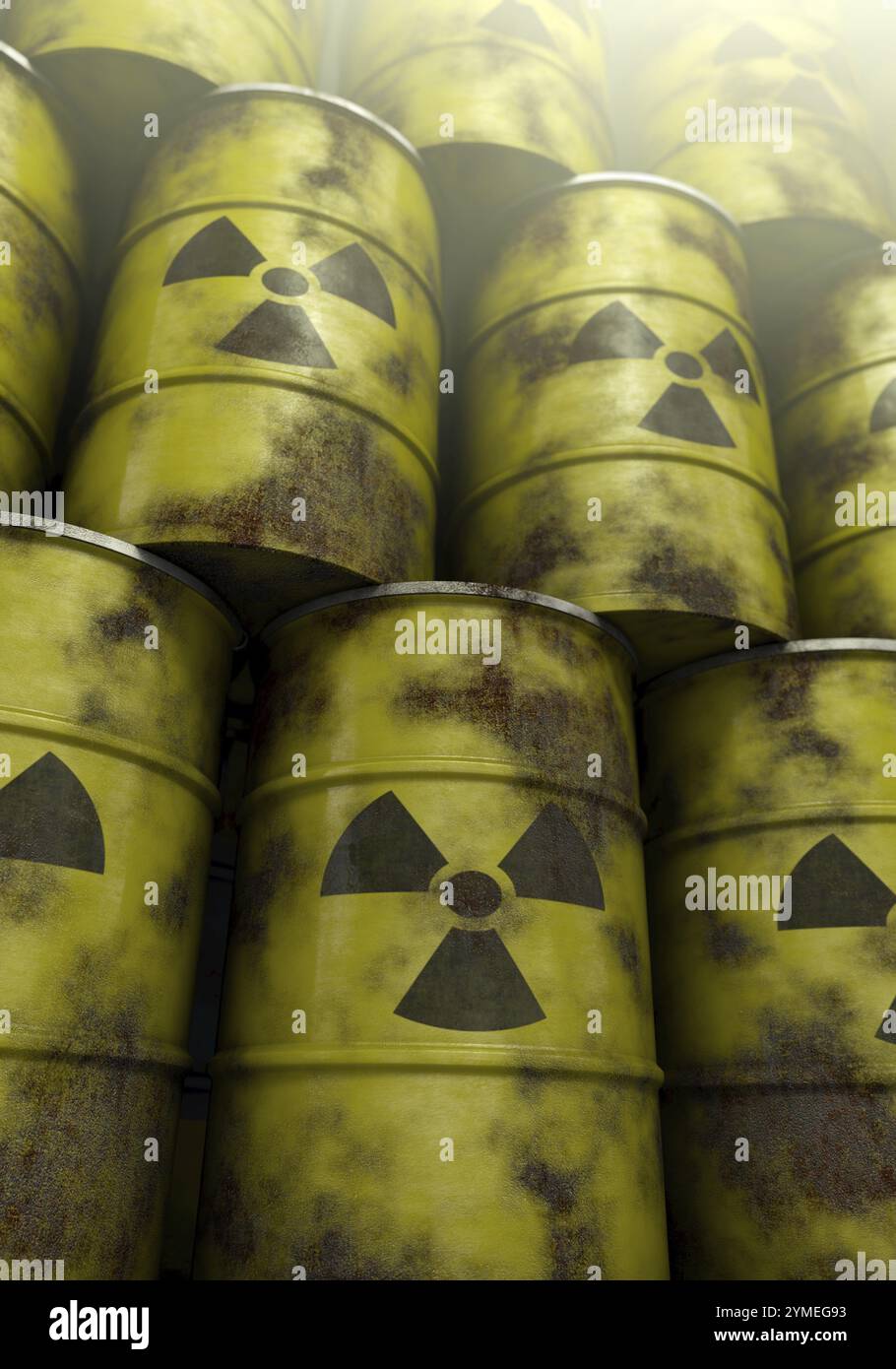 Symbol image on the subject of nuclear waste, nuclear waste storage ...