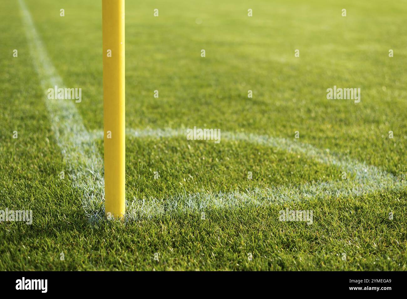 Corner of football playground Stock Photo - Alamy