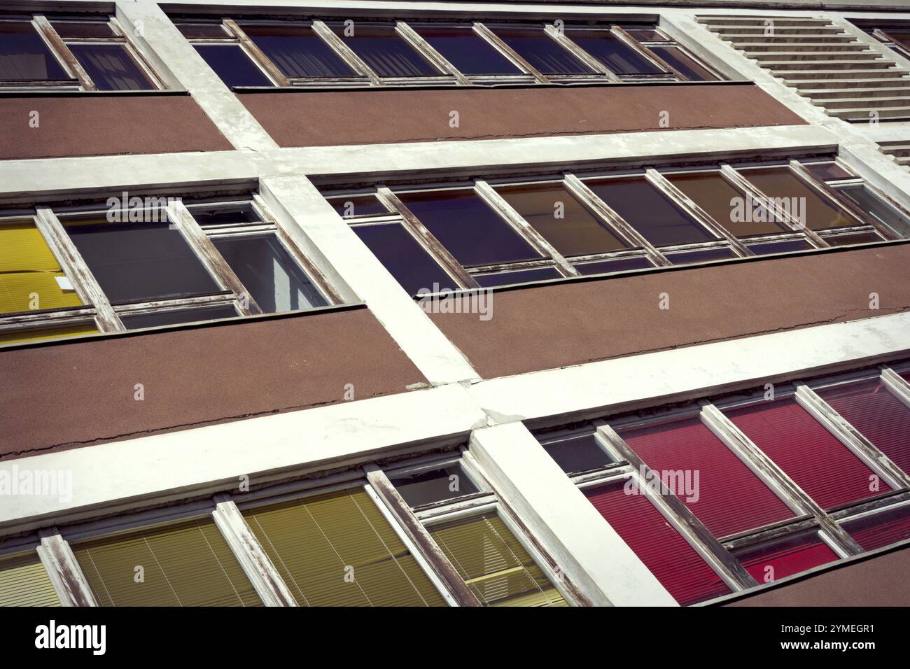 Old school in GDR architecture, symbolic image on the subject of ...