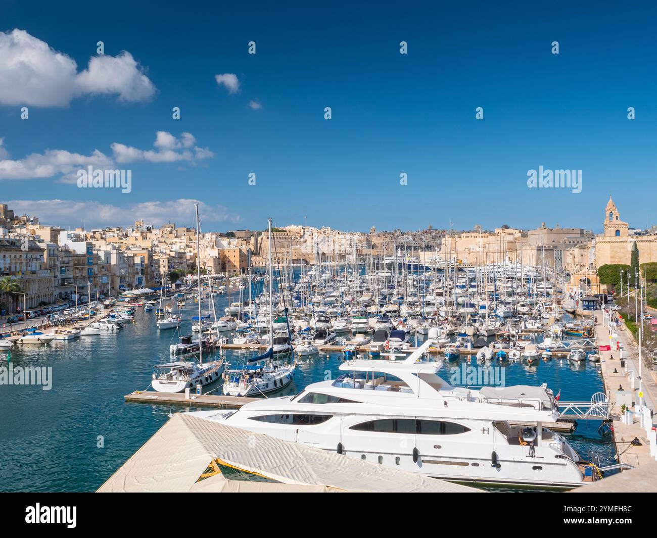 Yachts at the Vittoriosa waterfront marina, Birgu, Valletta, Malta 2024 ...