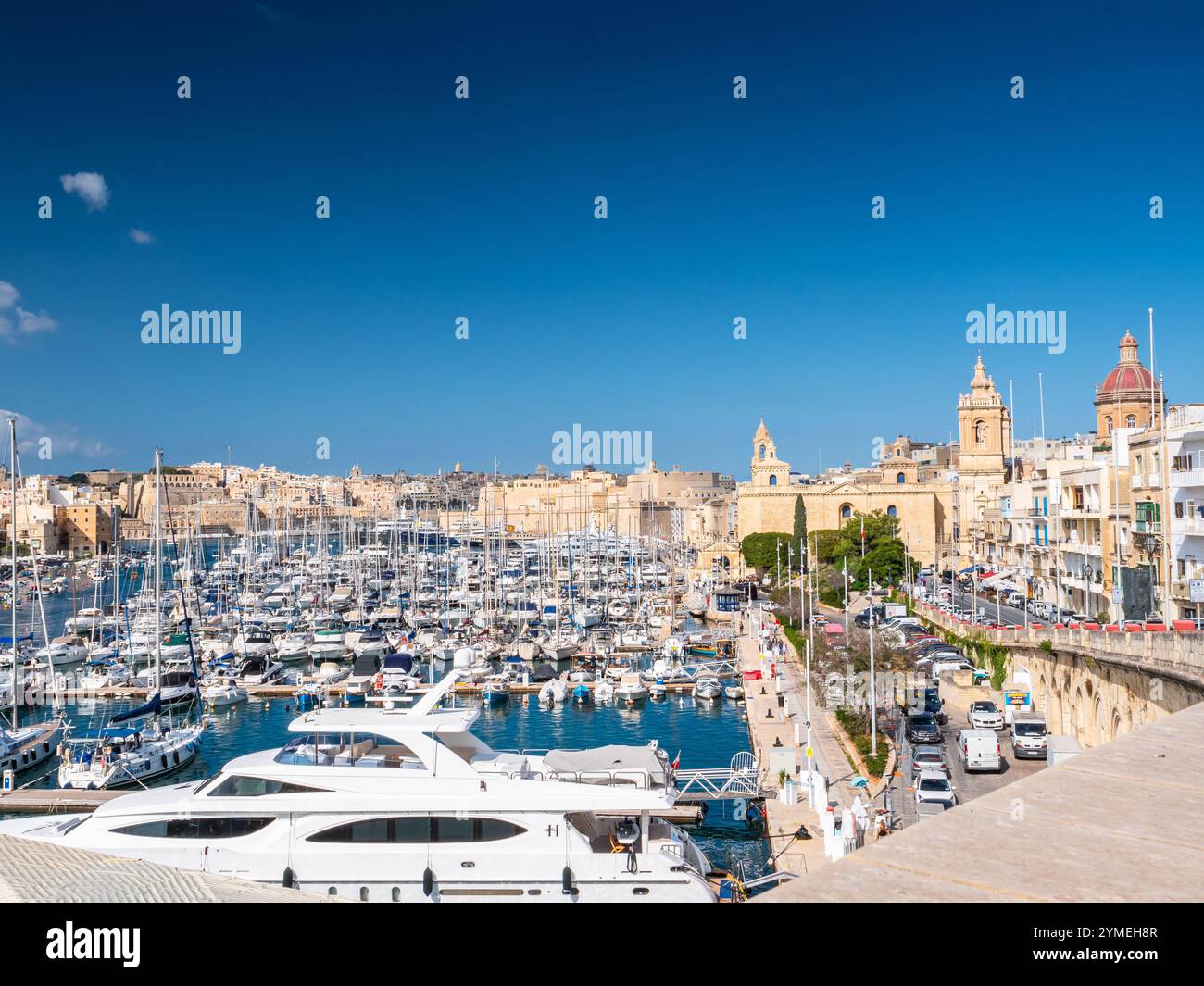 Yachts at the Vittoriosa waterfront marina, Birgu, Valletta, Malta 2024 ...