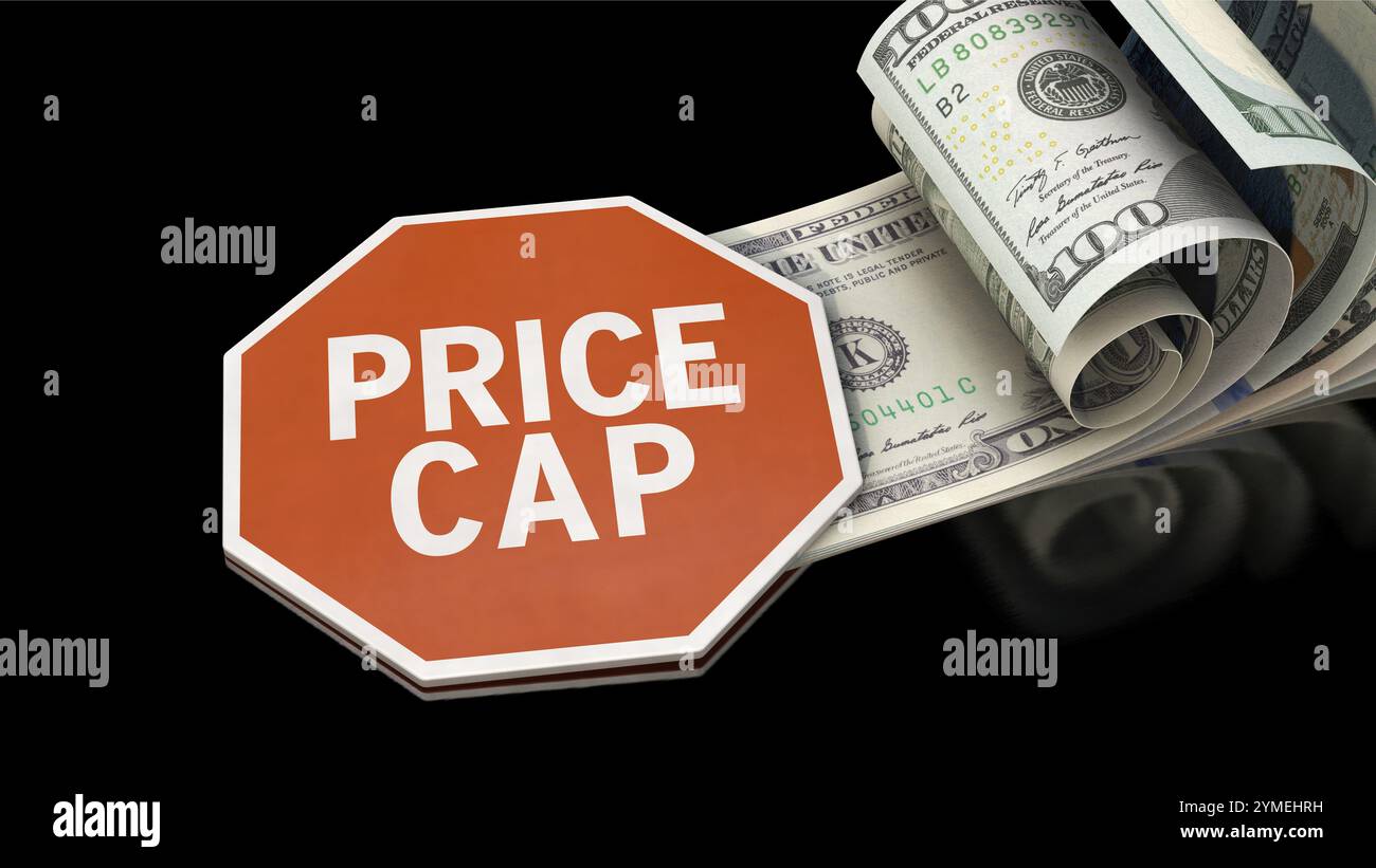 Symbolic image on the subject of price capping in the USA Stock Photo ...