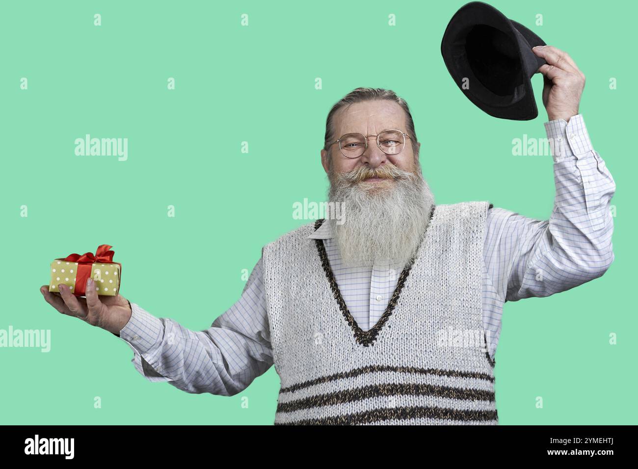Man lifts hat hi-res stock photography and images - Alamy