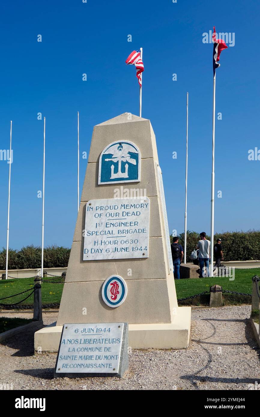 memorial to the 1st Engineer Special Brigade, Utah Beach, Normandy ...