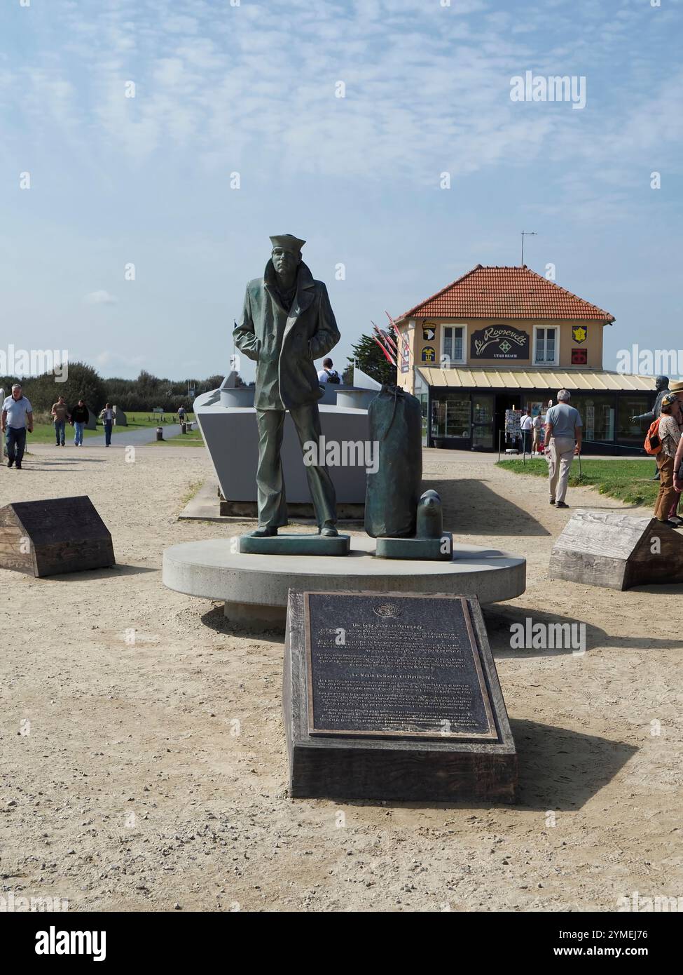 Lone Sailor statue, Utah Beach, Normandy,France Stock Photo - Alamy