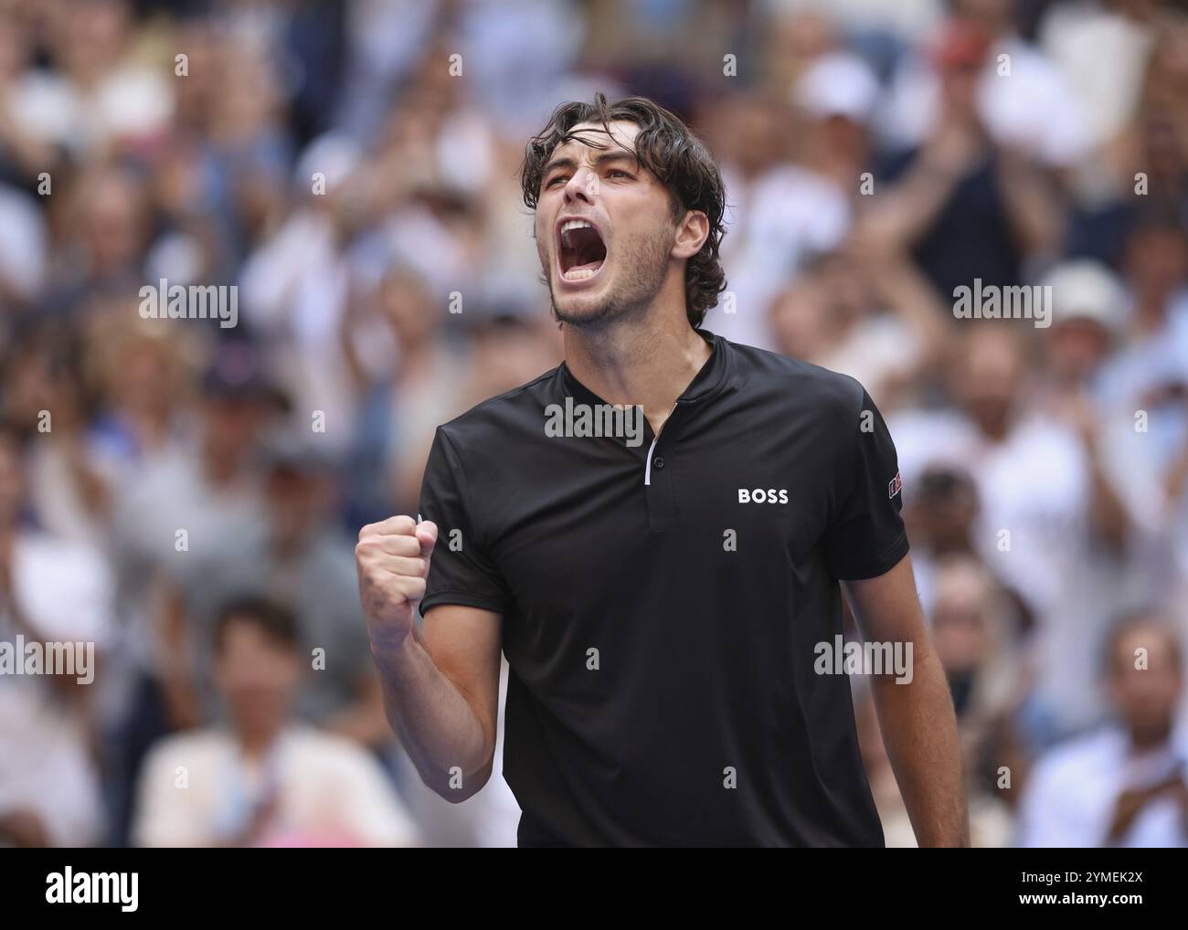 Tennis player Taylor Fritz celebrates at the US Open 2024 Championships ...
