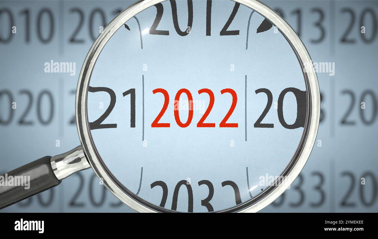 Symbolic image on the topic of looking back, looking back on the year ...