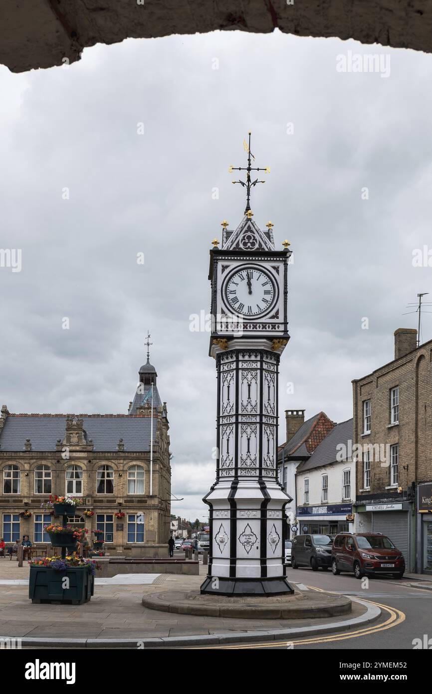 DOWNHAM MARKET, NORFOLK, UK, JULY 11. View of the Clocktower at Downham ...