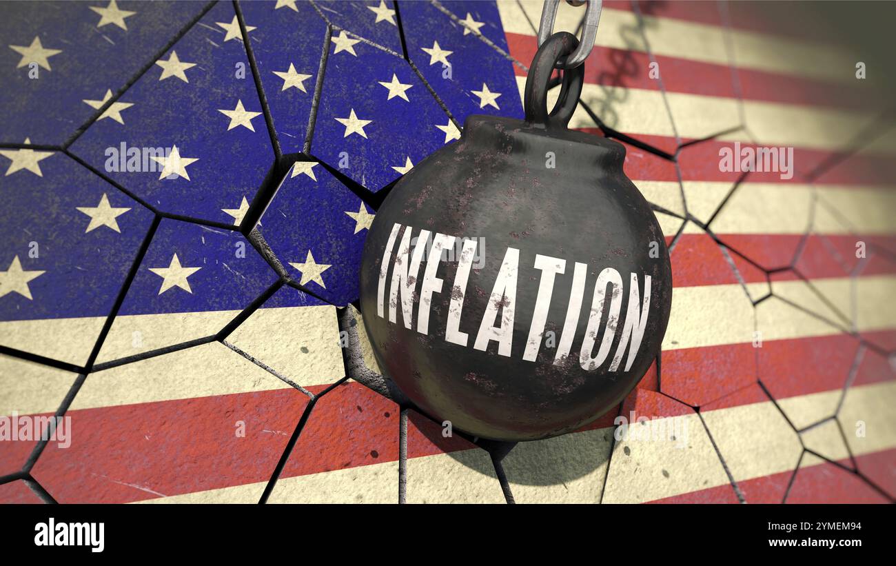 Symbolic image on the subject of inflation in the USA Stock Photo - Alamy