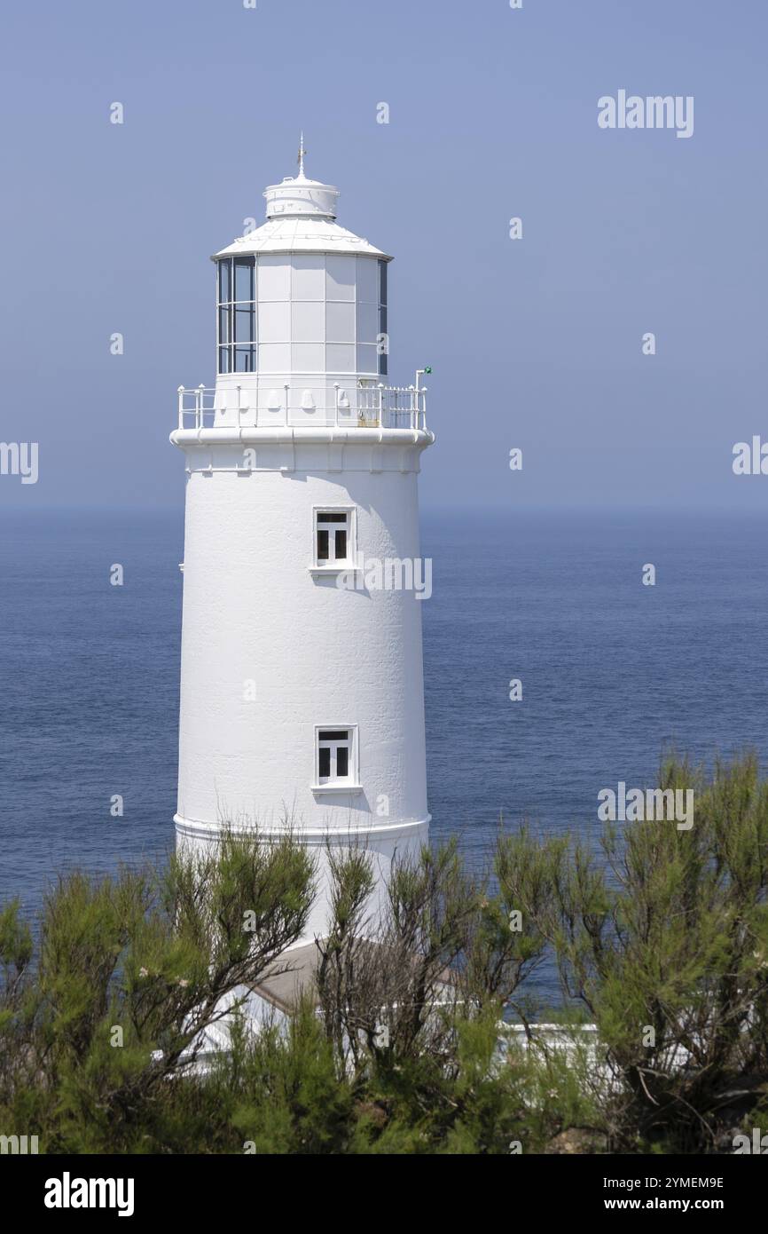 Trevose Head, Cornwall, UK, June 15. View of the Lighthouse at Trevose ...