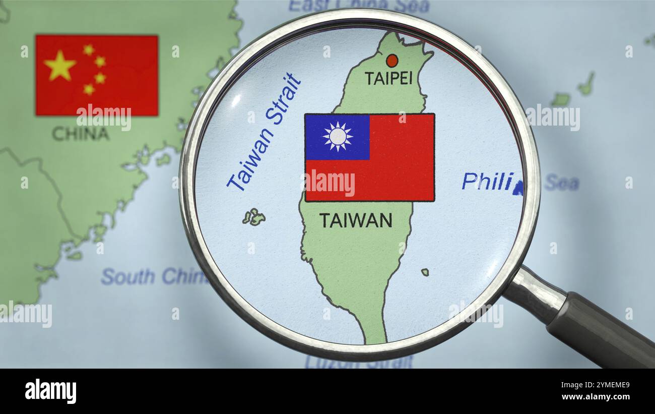 Symbolic image of the conflict between China and Taiwan Stock Photo - Alamy